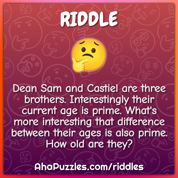 Dean Sam and Castiel are three brothers. Interestingly their current ...